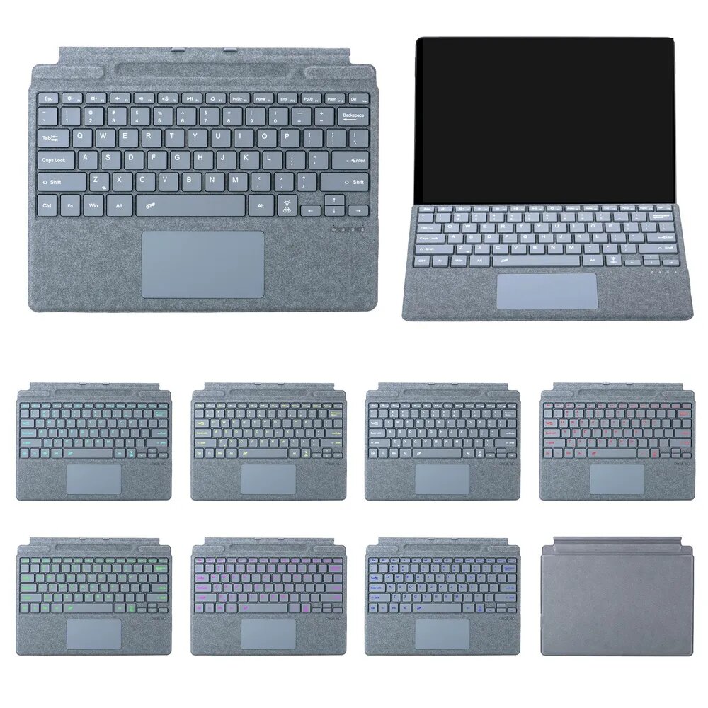 Клавиатура беспроводная Surface Pro 8/9/10/11/X, Английская раскладка, светло-синий