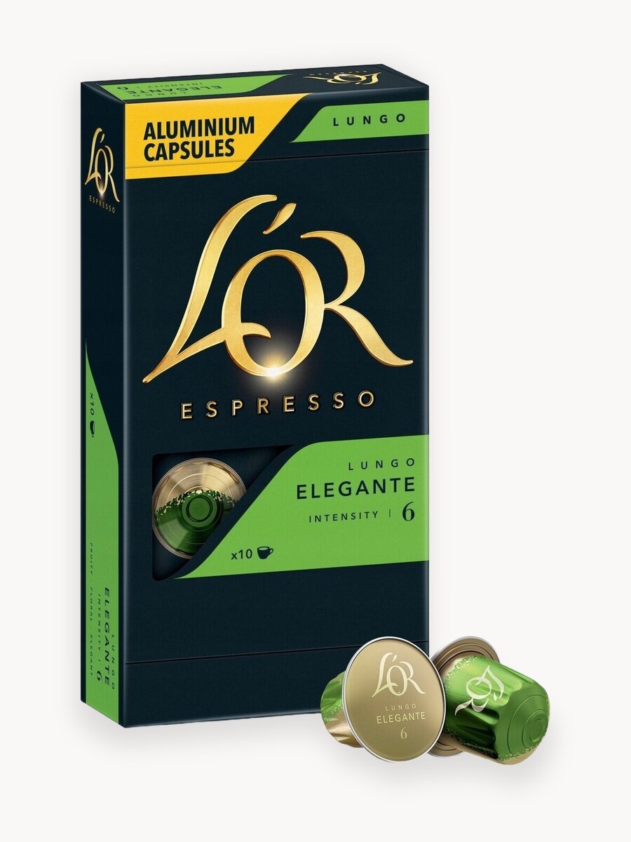Кофе в капсулах L'OR Espresso Lungo Elegante, 10 шт