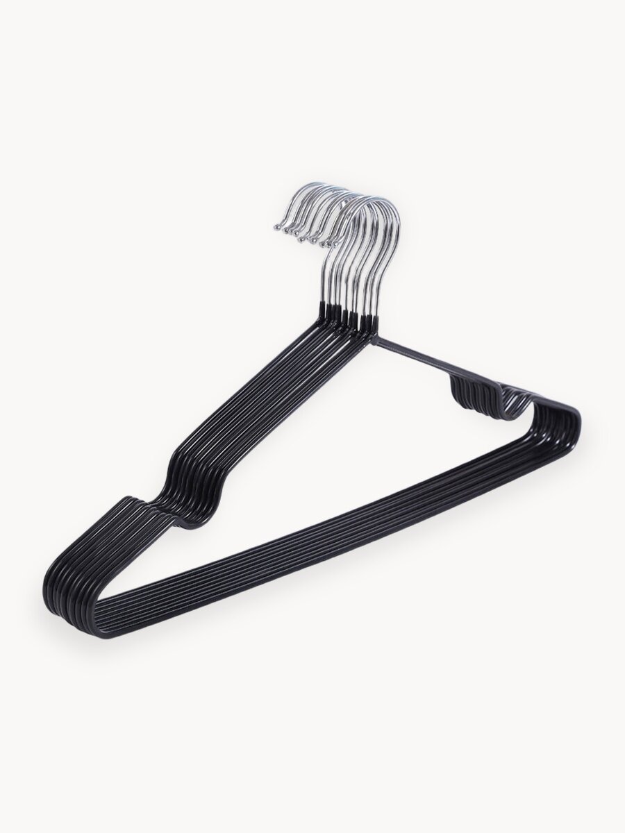 Вешалка для одежды плечики металлические 20 шт Ridberg, черный