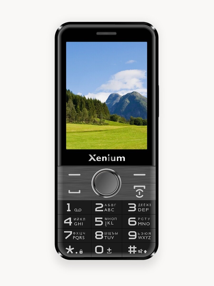 Телефон кнопочный Xenium (Ксениум) PowerBank на 3000 mAh с большим экраном, кнопками, громким динамиком, type c