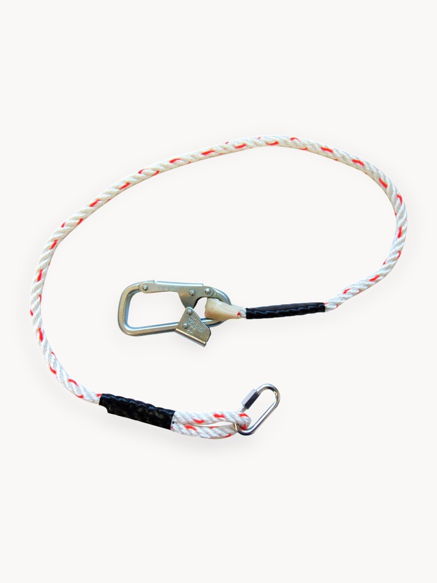 Страховочный строп В+Кс из полиамидного каната 12 мм, с карабином