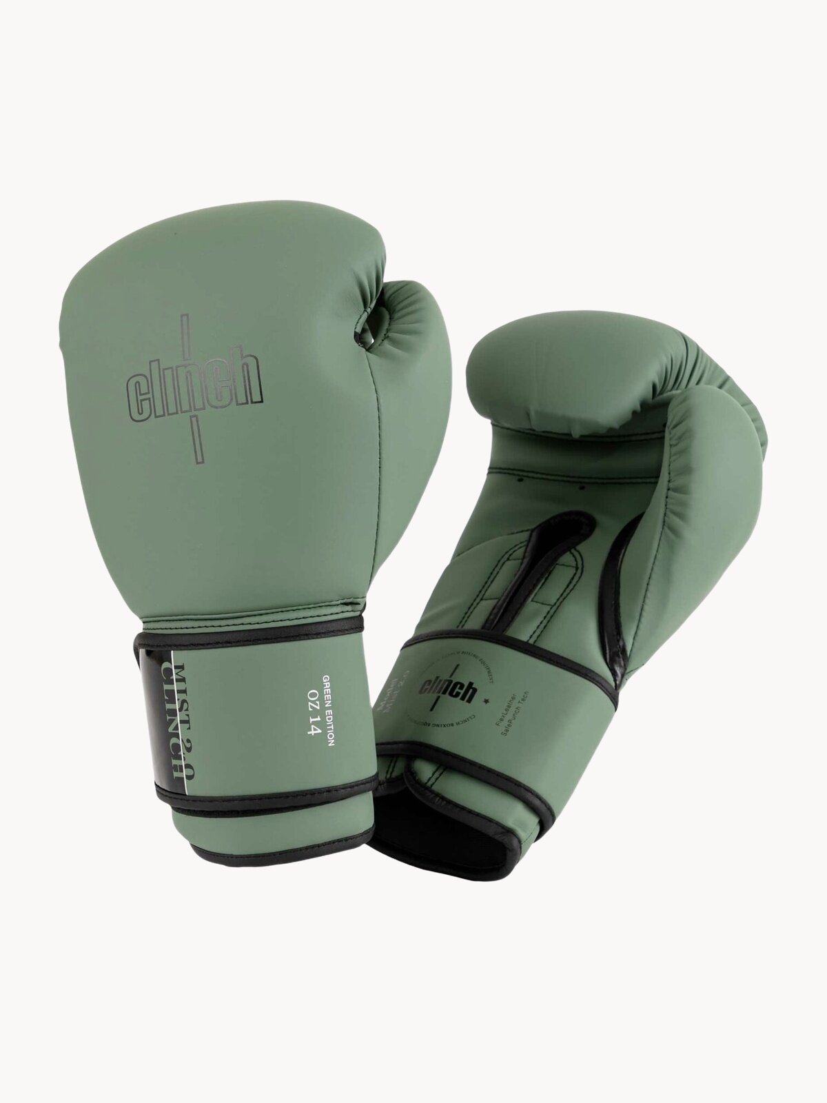 Перчатки боксерские Clinch Mist 2.0 зеленые (вес 10 унций)