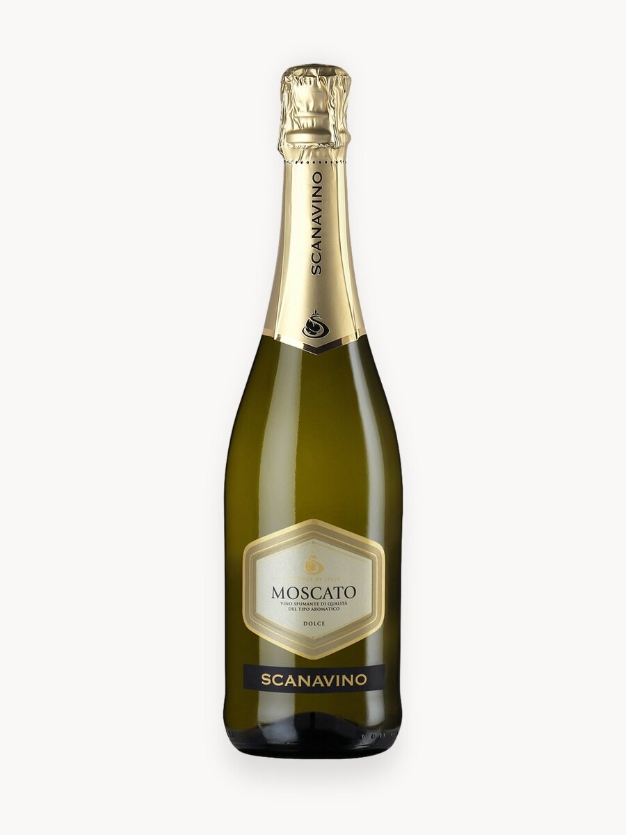Вино игристое Scanavino V.S.Q. Moscato, белое, сладкое, 0,75 л