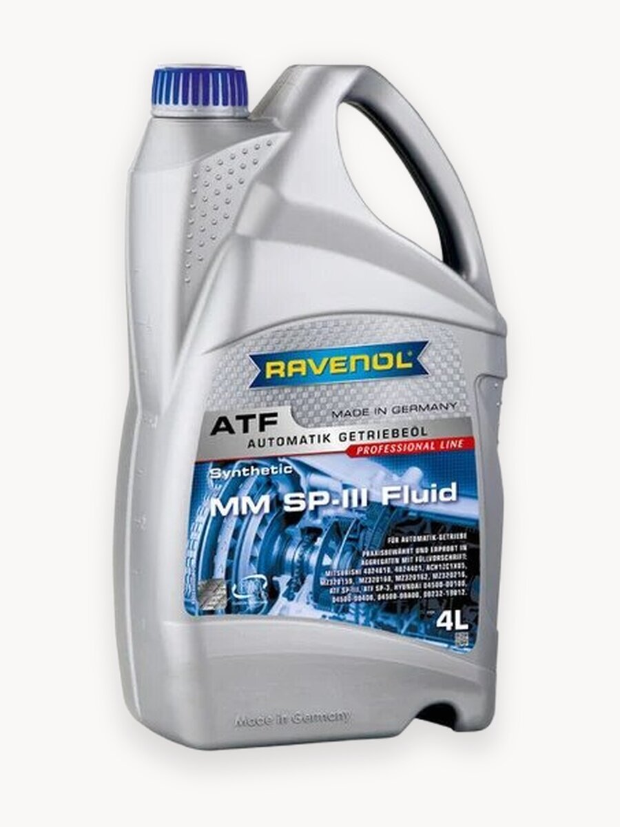 Трансмиссионное масло RAVENOL ATF MM SP-III Fluid, 4л, артикул 1212103-004