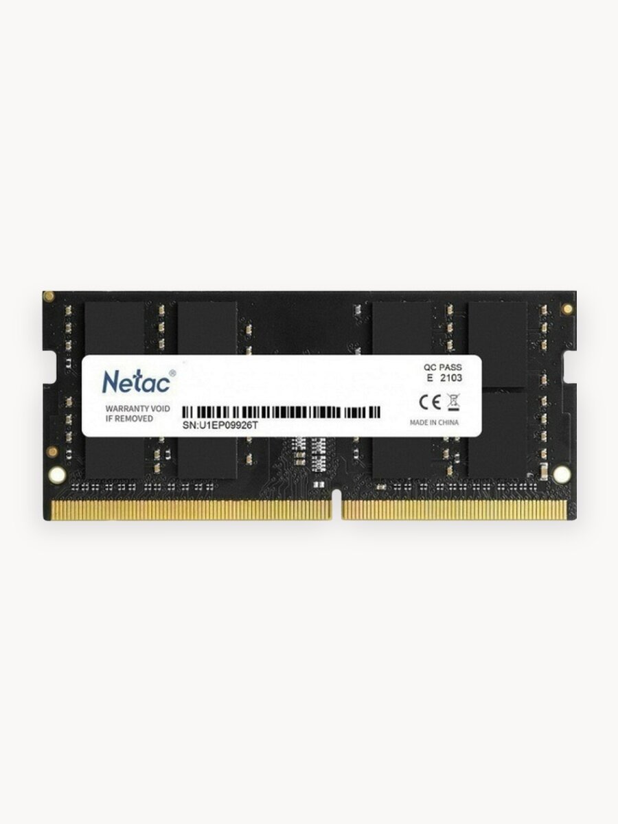 Оперативная память Netac DDR4 SO-DIMM 8Gb 3200MHz pc-25600 (NTBSD4N32SP-08)