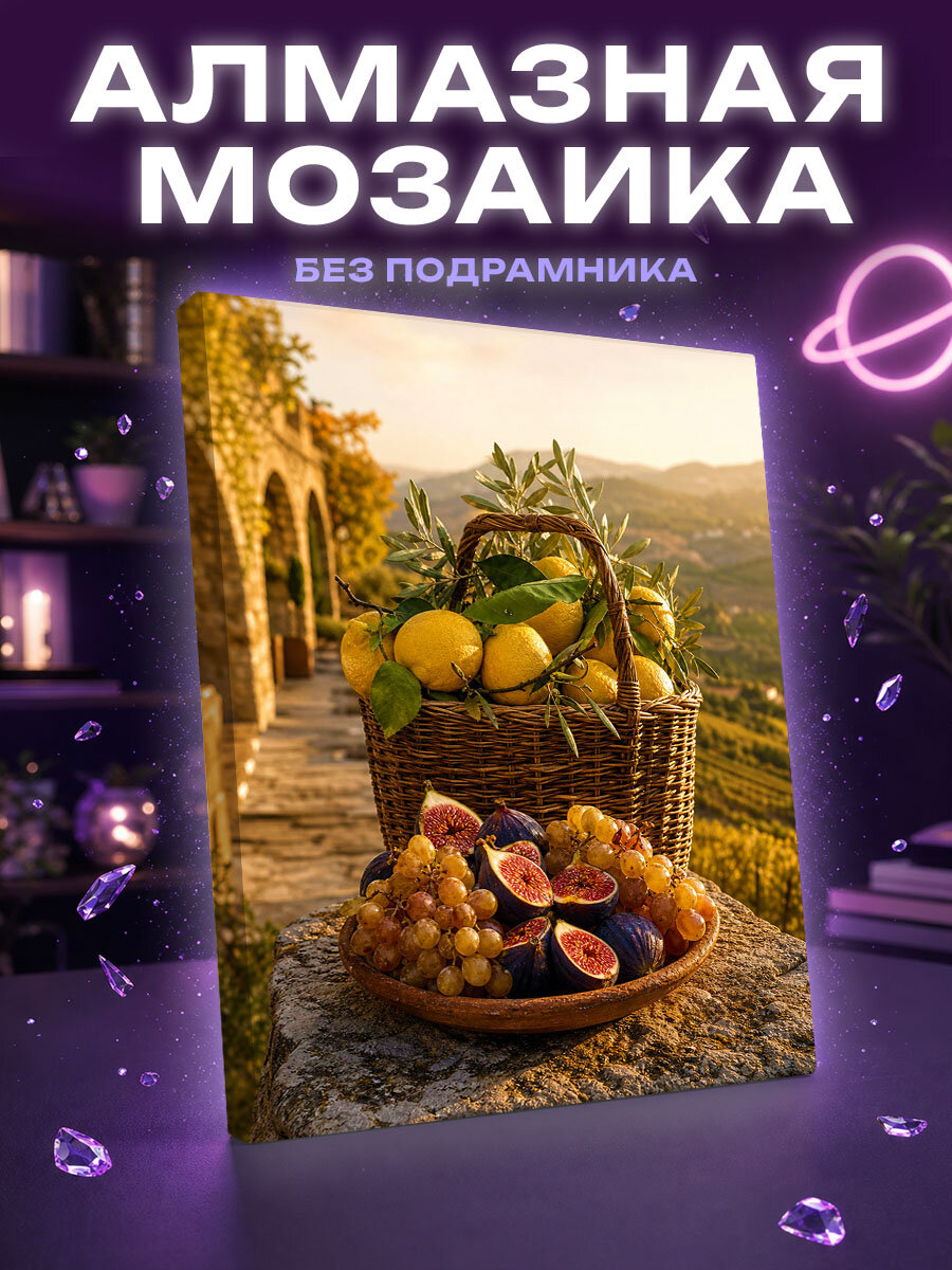 Алмазная мозаика Закатный натюрморт Амальфи