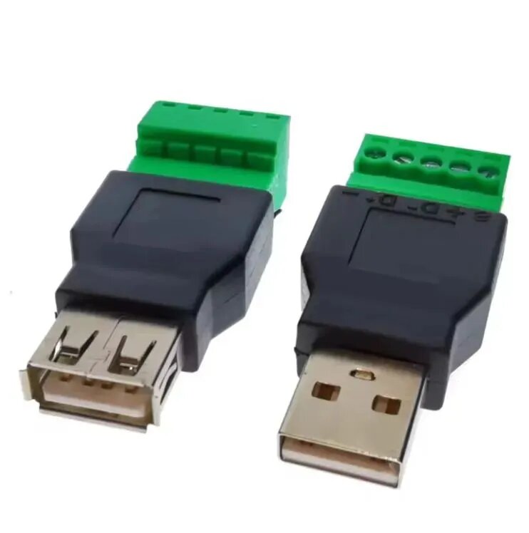 Переходник USB - клеммная колодка винтовая