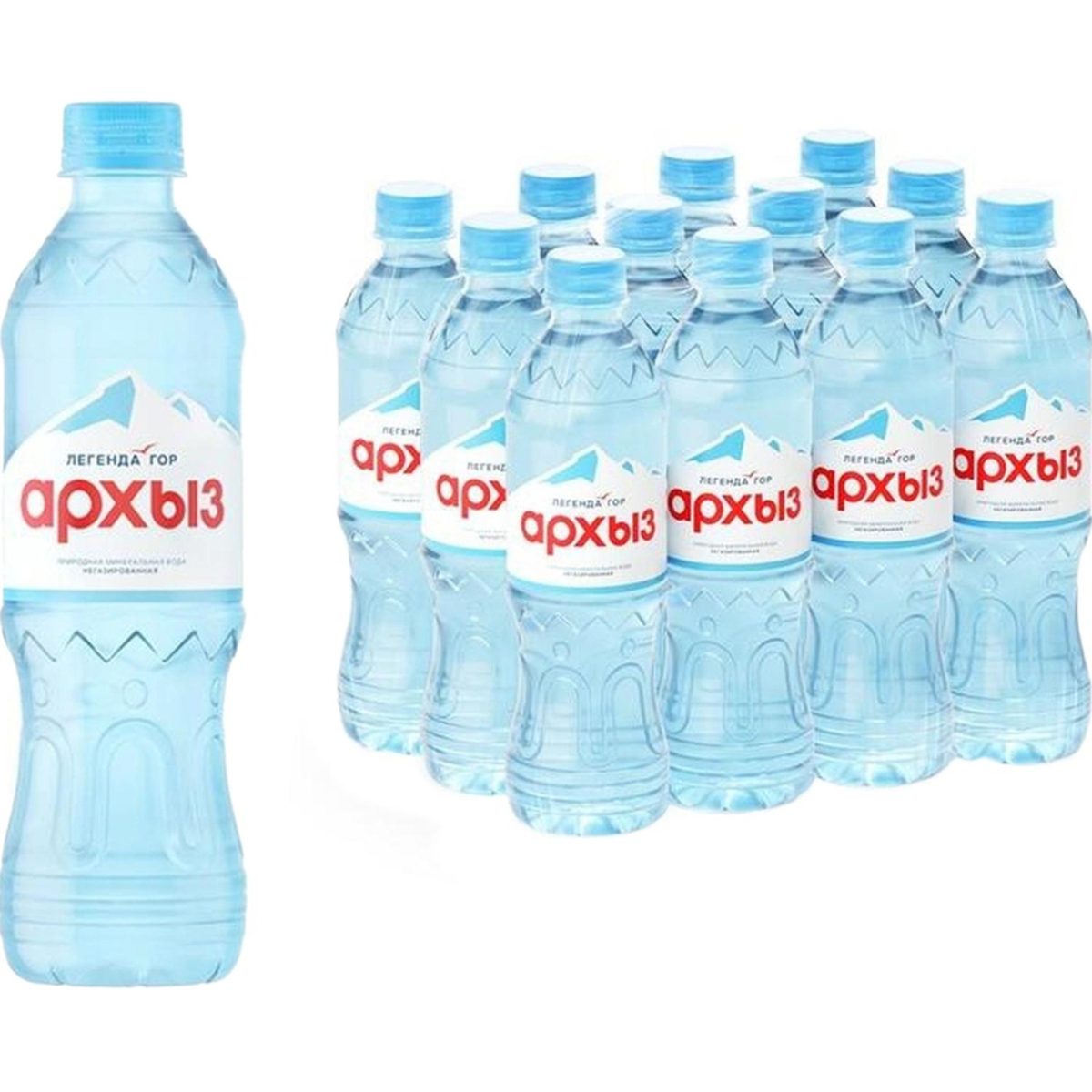 Вода минеральная Легенда Гор Архыз 0,5л негазированная ПЭТ (1966454), 12шт.