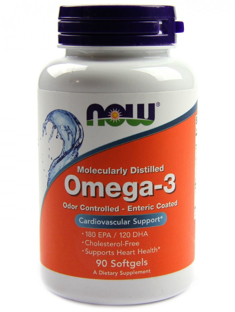 NOW Omega-3 (90 гелевых капсул)