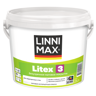Краска Интерьерная Linnimax Litex 3 2,35л Глубокоматовая База 3 / Линнимакс Литекс 3.