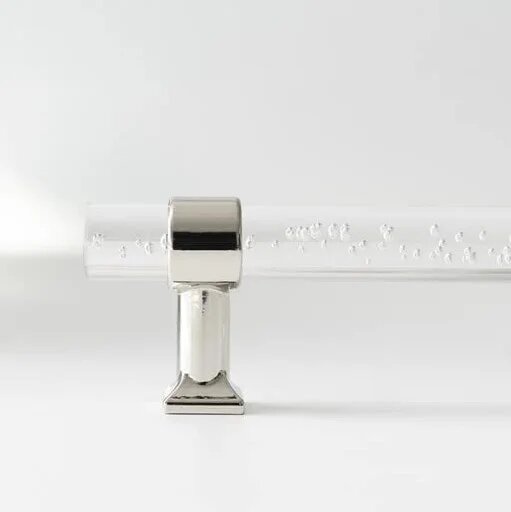Акриловые ручки для мебели 80mm, Silver Square