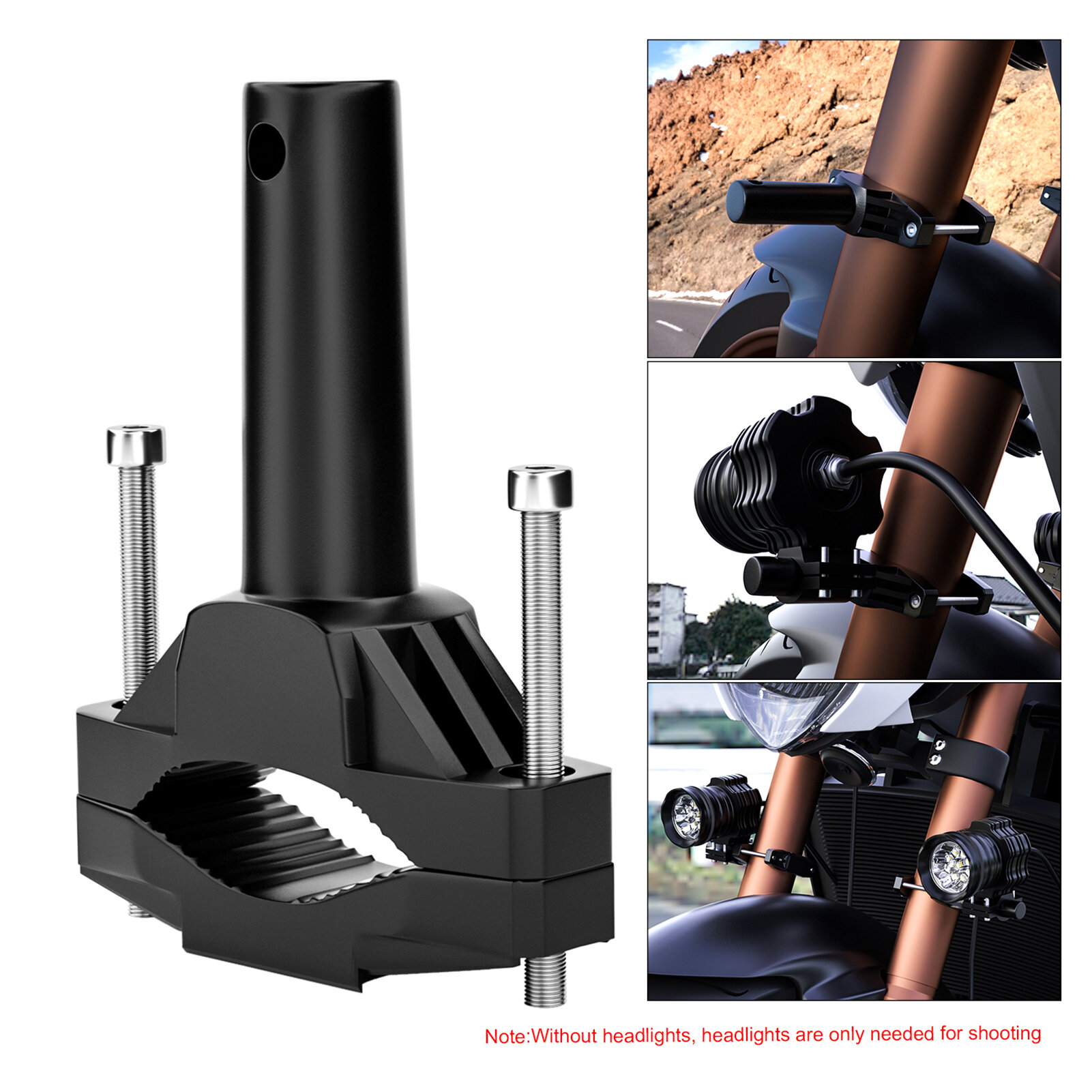 Кронштейн для крепления на мотоцикле, кронштейн для крепления на велосипеде, для светодиодных рабочих фар, диаметр установки 2-5,5 см