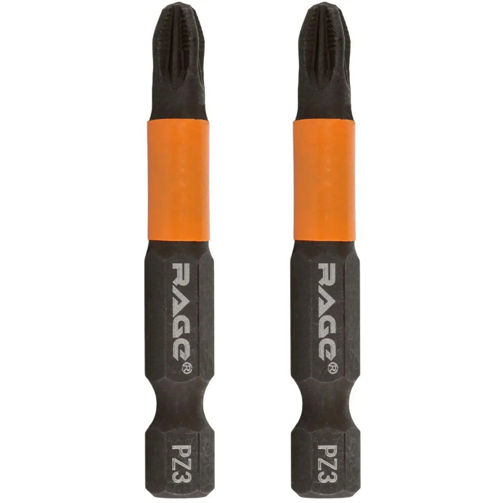 Rage 554163 Магнитная бита PZ3x50 мм, 2 шт, стальная прочность, универсальная посадка