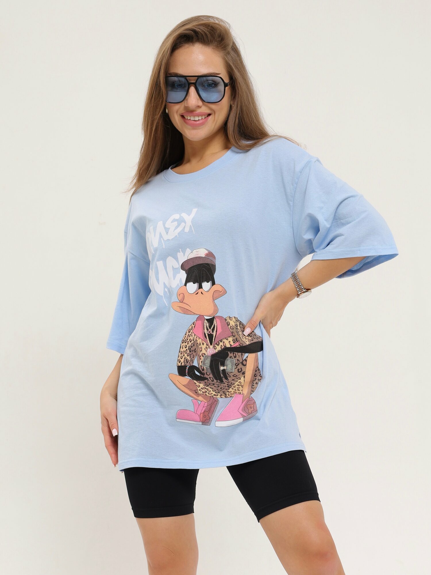 Футболка оверсайз, с принтом