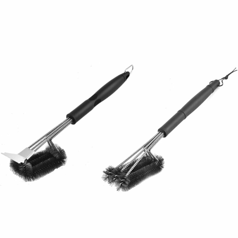 Щетка и скребок для гриля, щетки из нержавеющей стали для чистки решеток газового/угольного гриля Weber - идеальные аксессуары для чистки решеток для гриля.