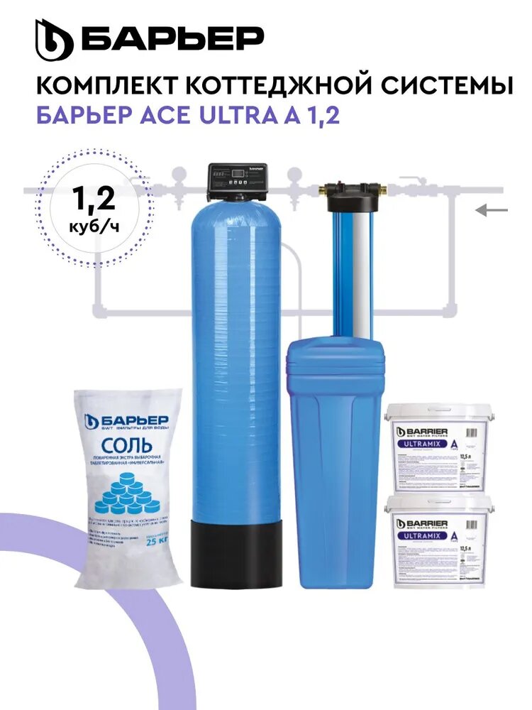 Фильтр барьер Barrier Ace Ultra А 1,2, для жесткой воды, очистка от железа