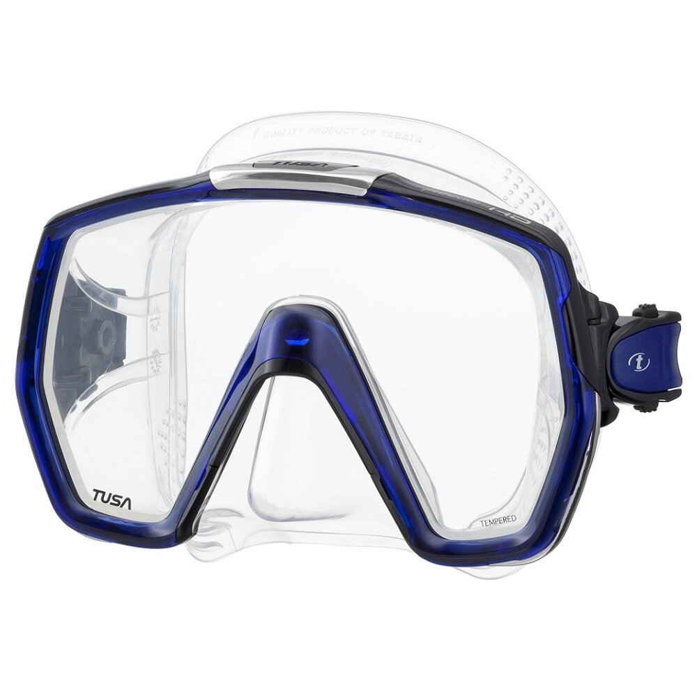 Маска для дайвинга TUSA M1001 Freedom HD прозрачный силикон, синий кобальт