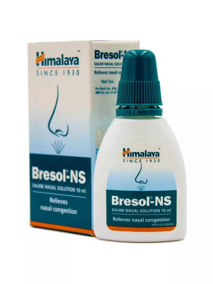 Капли для носа Himalaya Herbals Бресол-NS, увлажняющие, 10мл