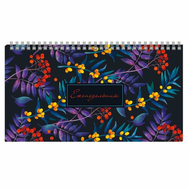 Еженедельник недатированный 165х85мм 64л красные ягоды 64819