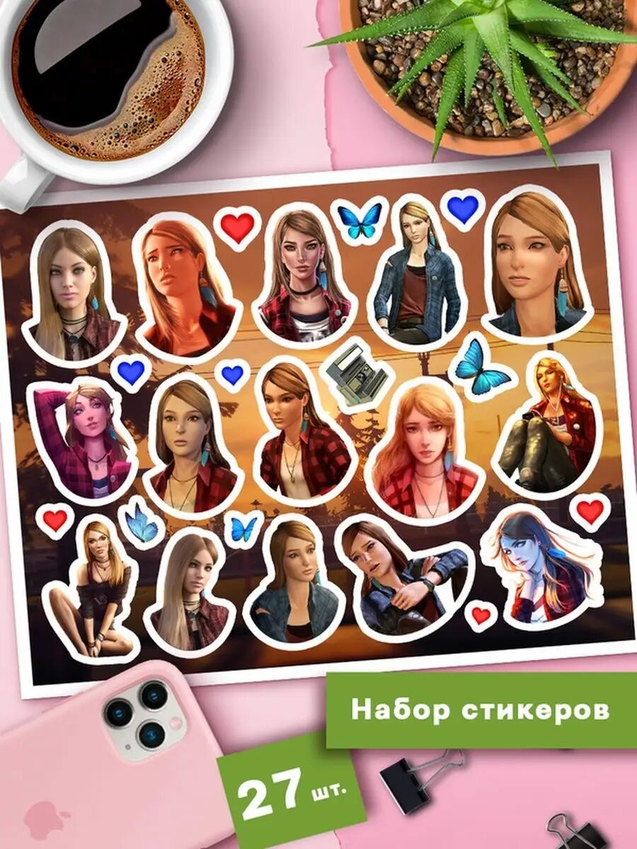 Наклейки Рейчел Эмбер Стикеры Life is Strange