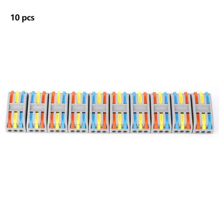 Кабельный разъем 10 шт. PCT3-3 для быстрой проводки 3 входа 3 выхода электрический стыковочный терминал