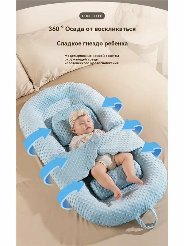 Матрас в кроватку, Беспружинный, 55х95 см，Защита от шока / успокаивающий сон
