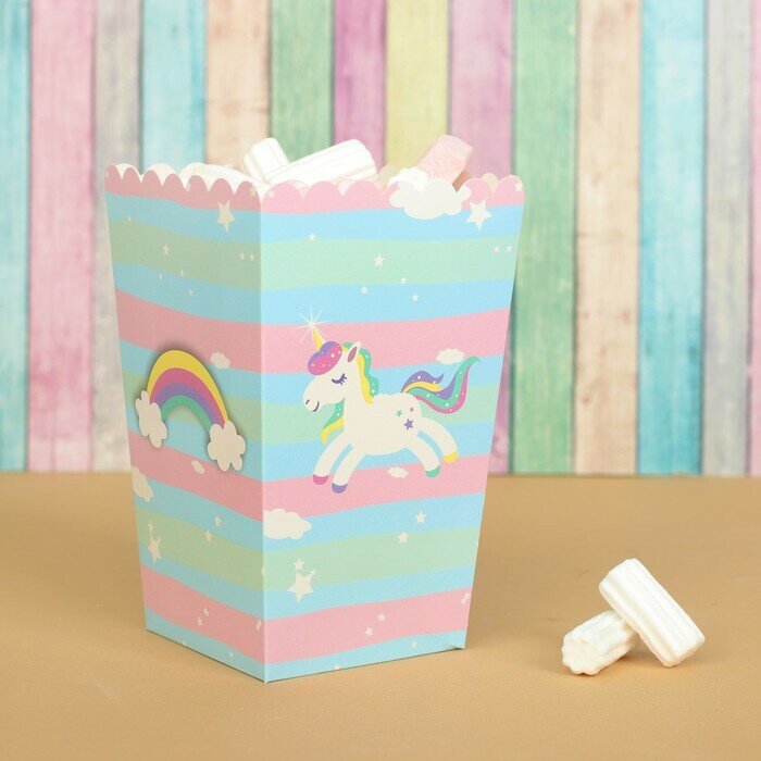 Снек-бокс Единорог , набор 6 шт.