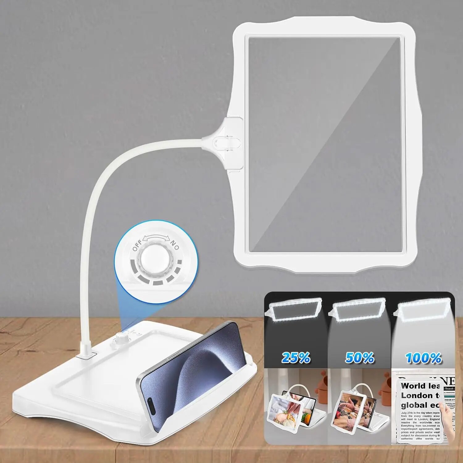 Лупа Cinque 10-кратная с подсветкой white