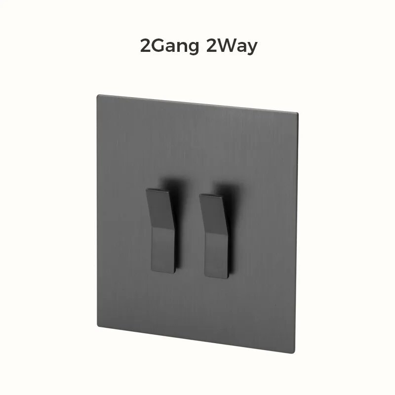 Переключатель Avoir Y-типа серый 2Gang switch