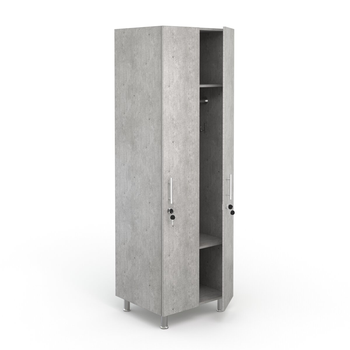 Шкаф для раздевалок 2х-секционный, Метрополитан Грей. Производитель товара - компания Westcom.