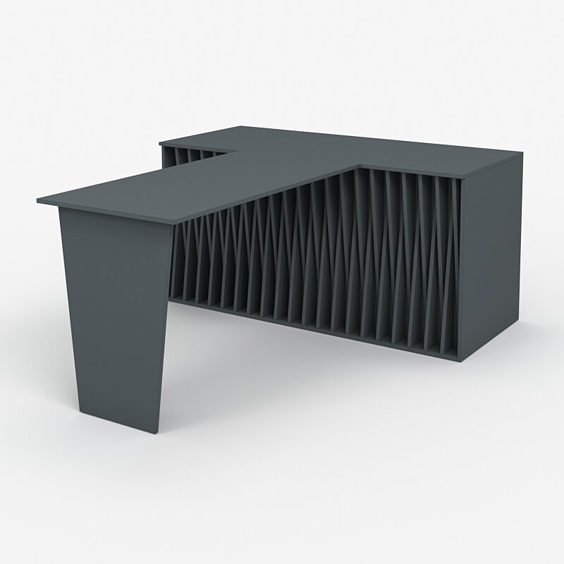 Стол руководителя №9 с приставкой брифингом, Темно-Серый. Производитель товара - компания Westcom.