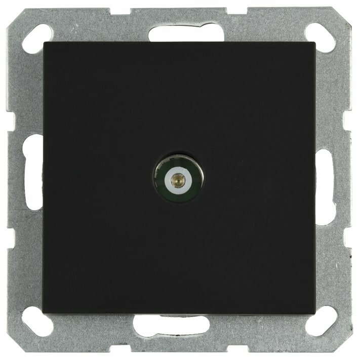 Jasmart G Черный матовый Розетка TV проходная, G6002PB