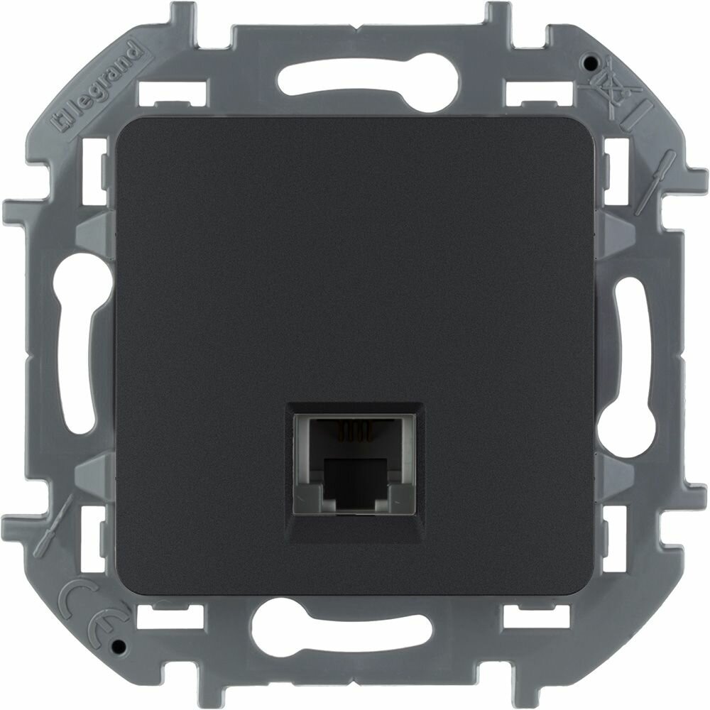 Legrand INSPIRIA Антрацит Телефонная розетка RJ11, 673823