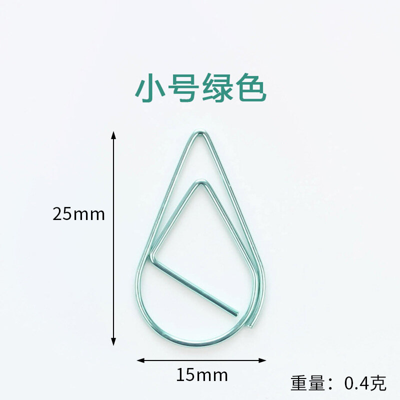 Закладка-скрепка "Капля воды", металл, 50 шт