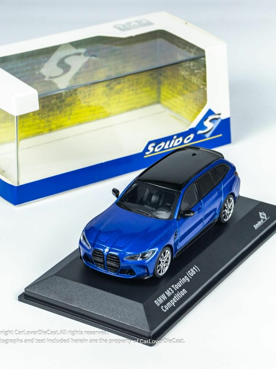 Машинка Solido 1/43 BMW G81 M3 TOURING BLUE 2023 Die-cast Alloy Car Model Toy Gift