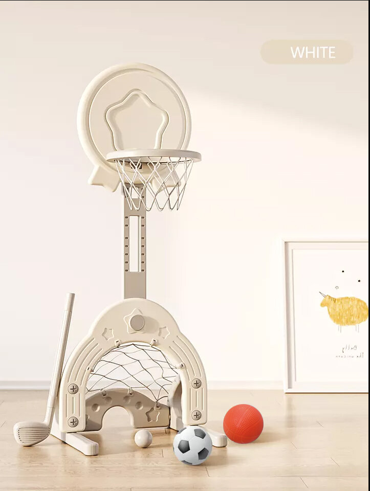 Стойка баскетбольная детская Гольф PS-074-W Perfetto sport баскетбольное кольцо, белый