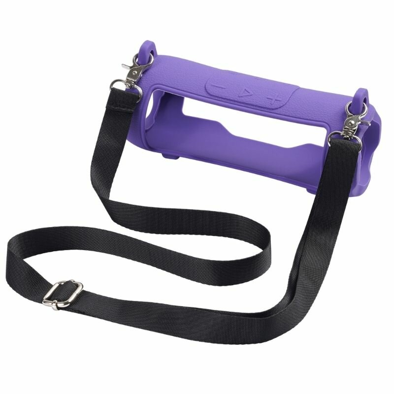 Легкий силиконовый чехол для Flip 7, плечевая сумка с удобной переноской и подвеской, Purple Color