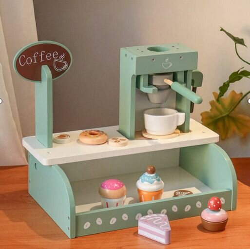 Деревянная детская имитационная кофеварка, аптека, игрушки для игрового домика