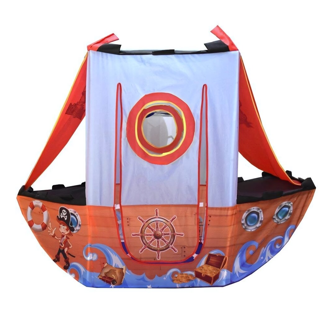 Детская игровая палатка "Пиратский корабль", 170х70х135 см, для дома и улицы