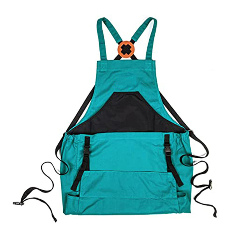 Фартук, ткань Оксфорд, водонепроницаемый, синий Освободить фартук для сбора урожая, садовый карман для фруктов