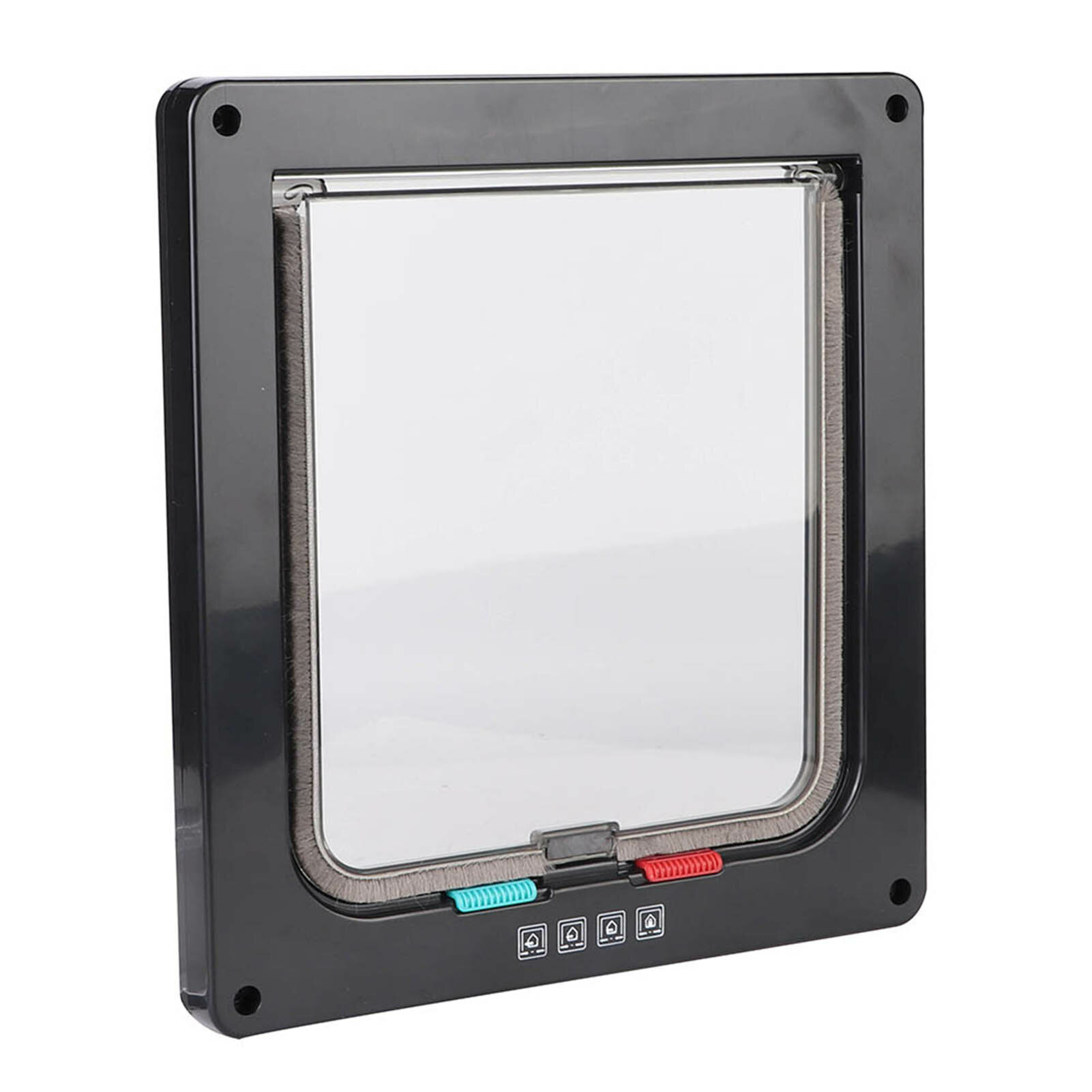 Кошачья Дверь: ABS Акриловая Конструкция с Замком для Полного Контроля Доступа - Прозрачная Створка для Безопасности и Обзора For Средних Кошек до 12.5 кг