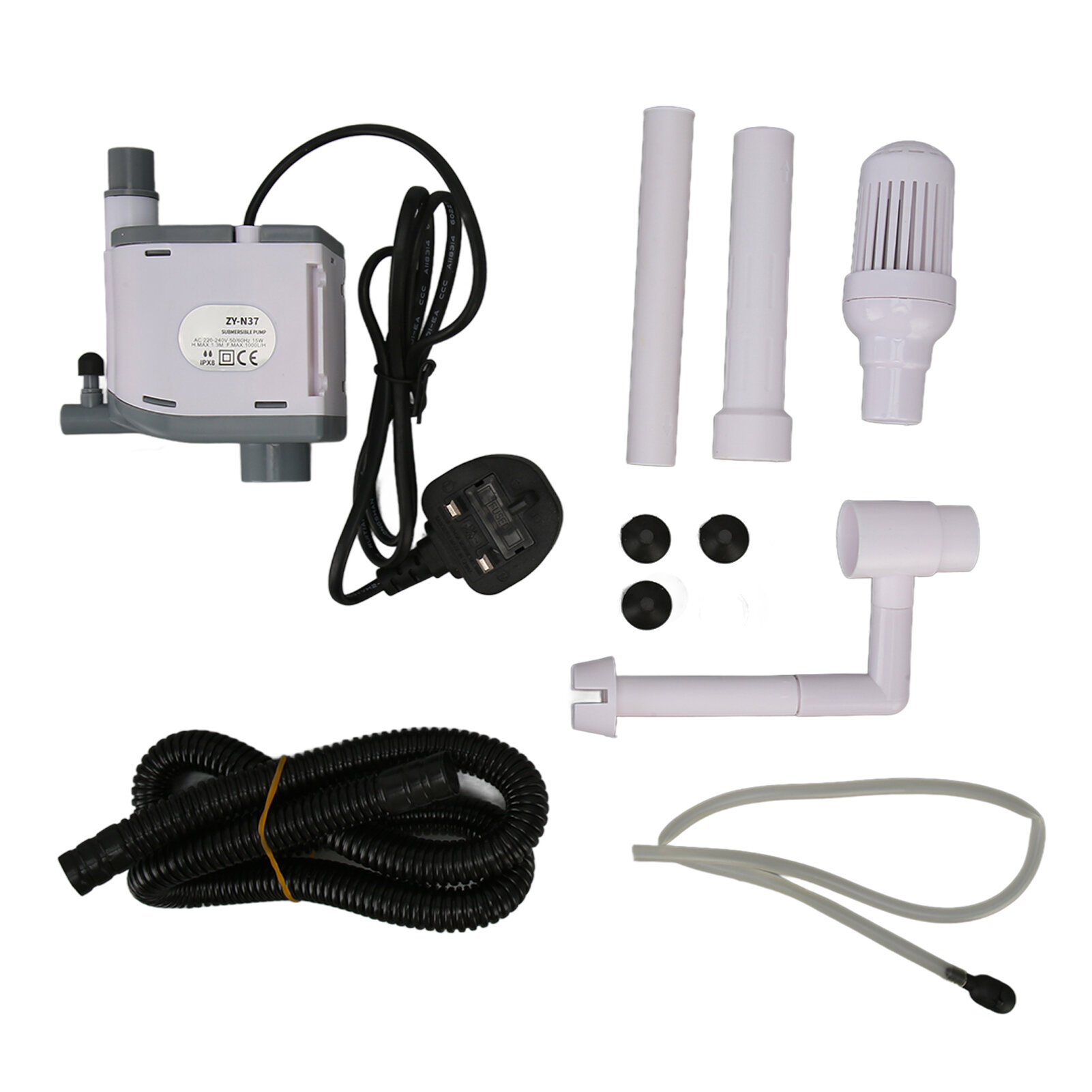 3 в 1 аквариумный фильтр-насос, тихий кислородный аэратор, погружной насос с 4 съемными присосками, британская вилка, 220 В