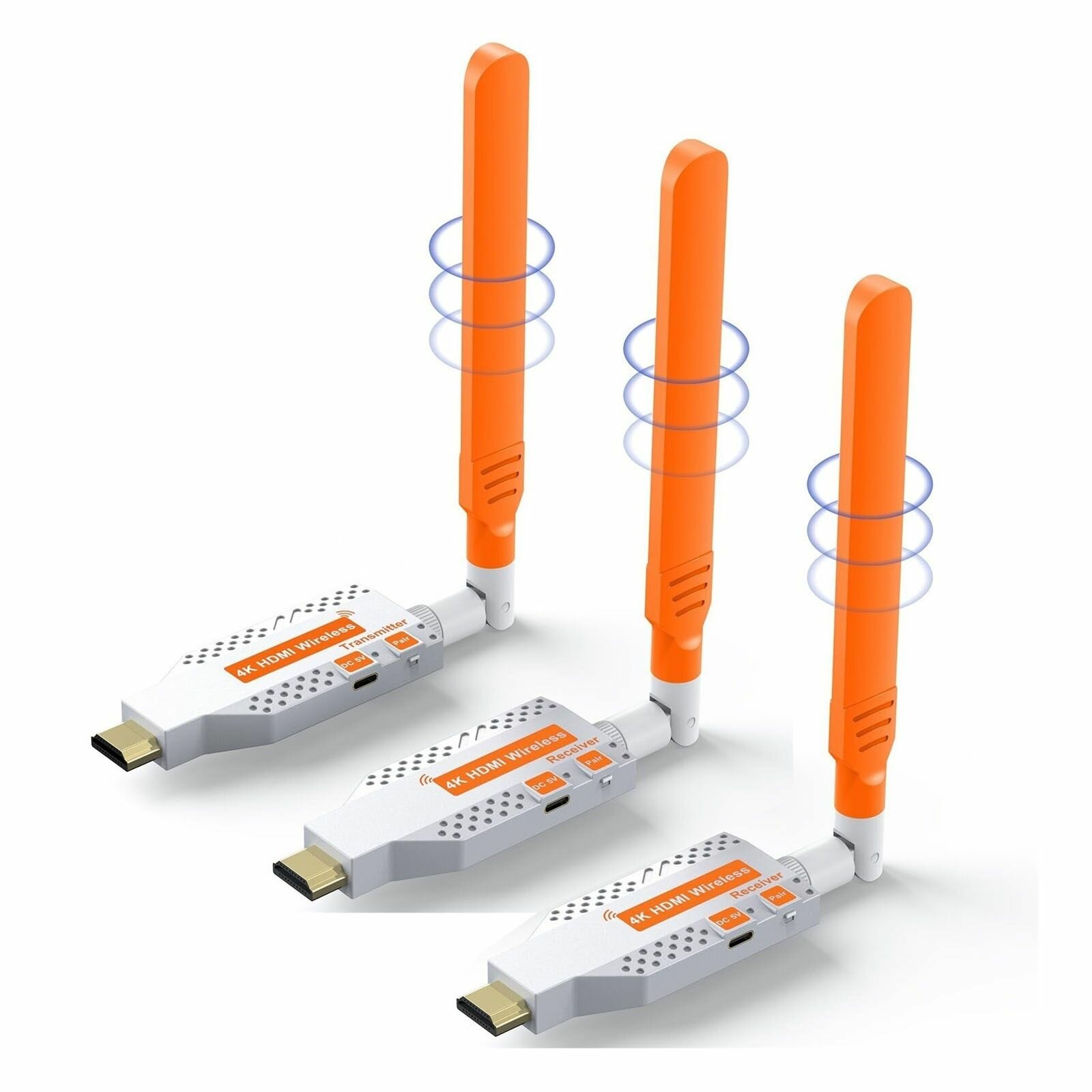 4K 150m Беспроводной HDMI передатчик и 2 приемника, 2160P 30 Гц