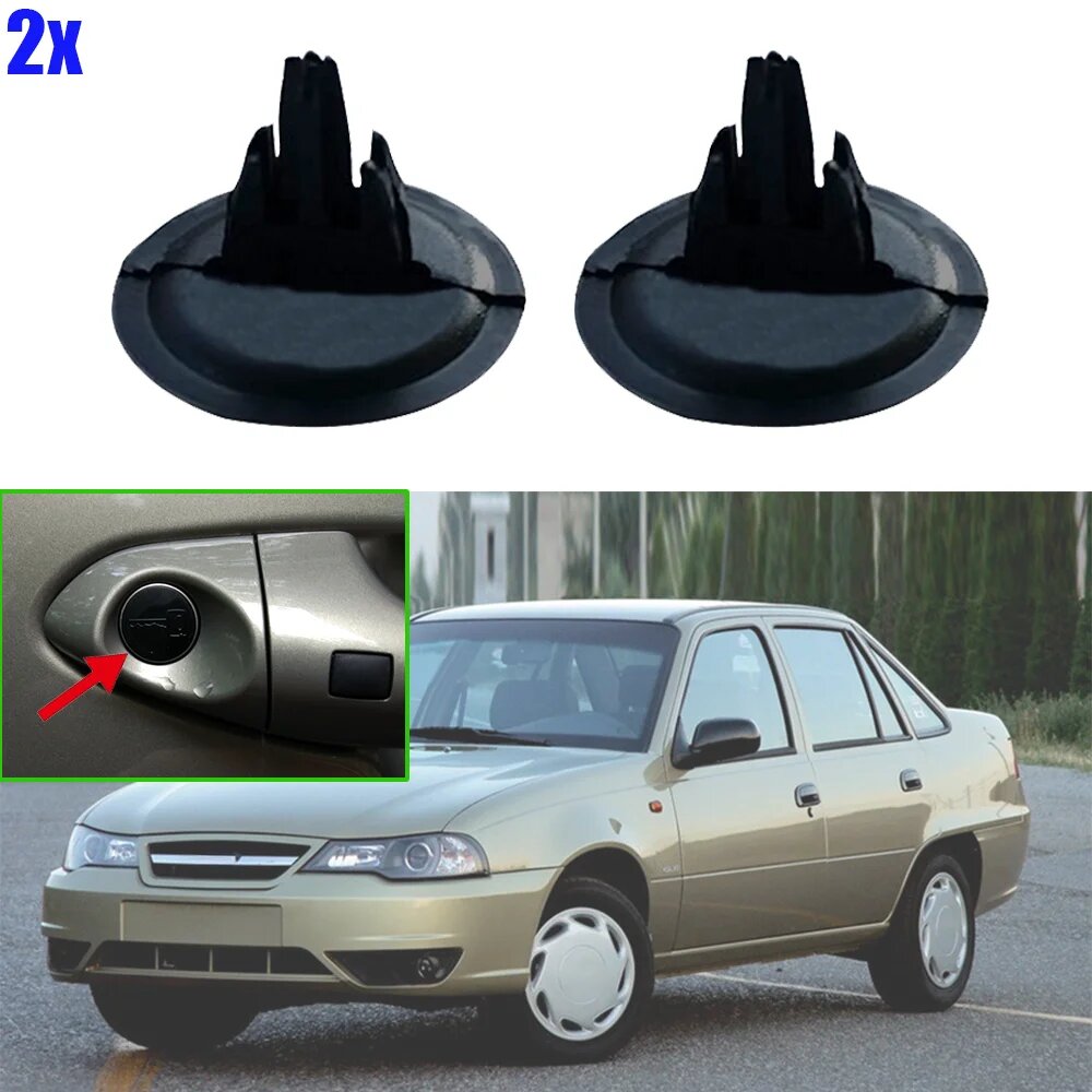 2 шт. для Daewoo Nexia 2G 1994 1995 1996 1997 1998-2008 автоматическая ручка передней двери задняя дверь багажника отверстие для ключа багажника крышка зажим