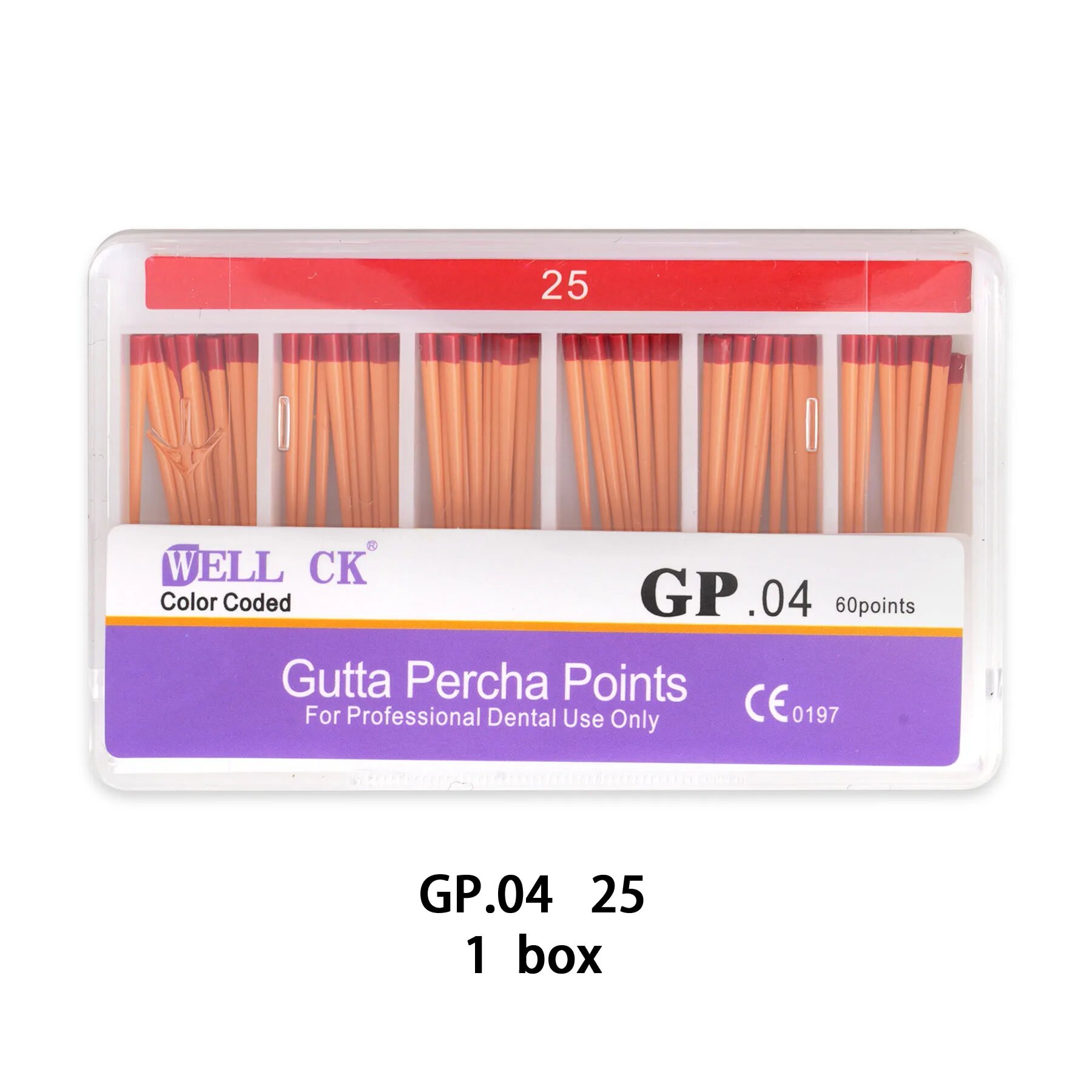 Gutta Percha Points GP.04, 25 шт, Цвет: GP 04