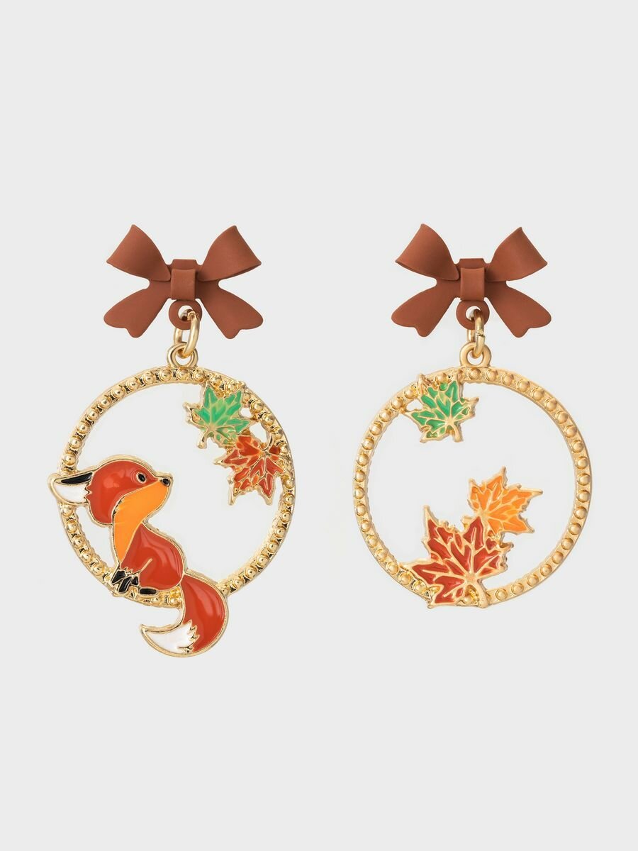 Серьги непарные, акрил