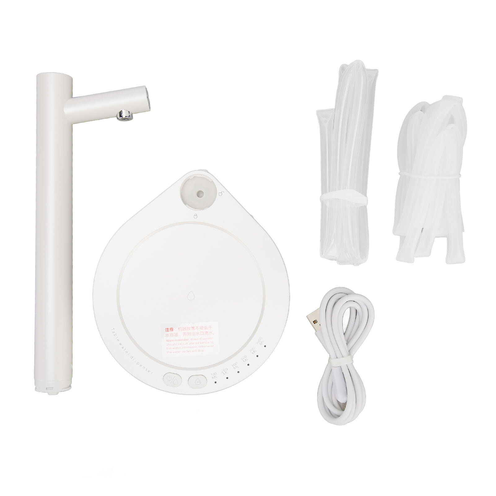 Умный настольный дозатор воды, объем 5 галлонов, 7-уровневый количественный, USB зарядка, универсальный насос, для бутылок с водой, белый