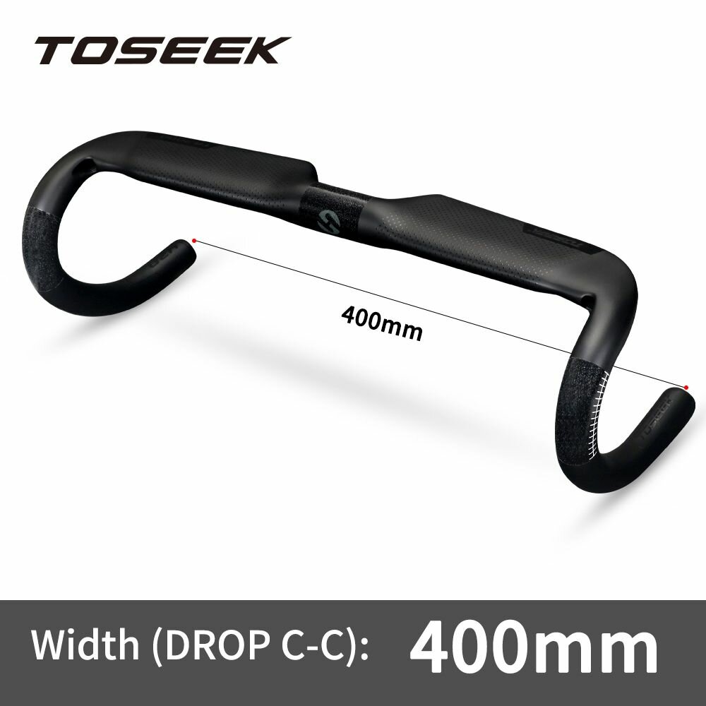 TOSEEK Bike Carbon Road Handlebar TR-3000 UD Матовый велосипедный руль Сверхлегкий интегрированный руль -kpa