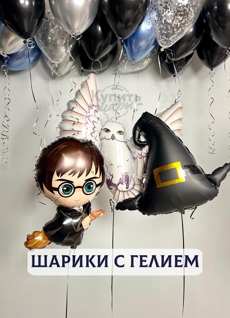 Воздушные шары с гелием, шарики воздушные "Гарри Поттер" №2687