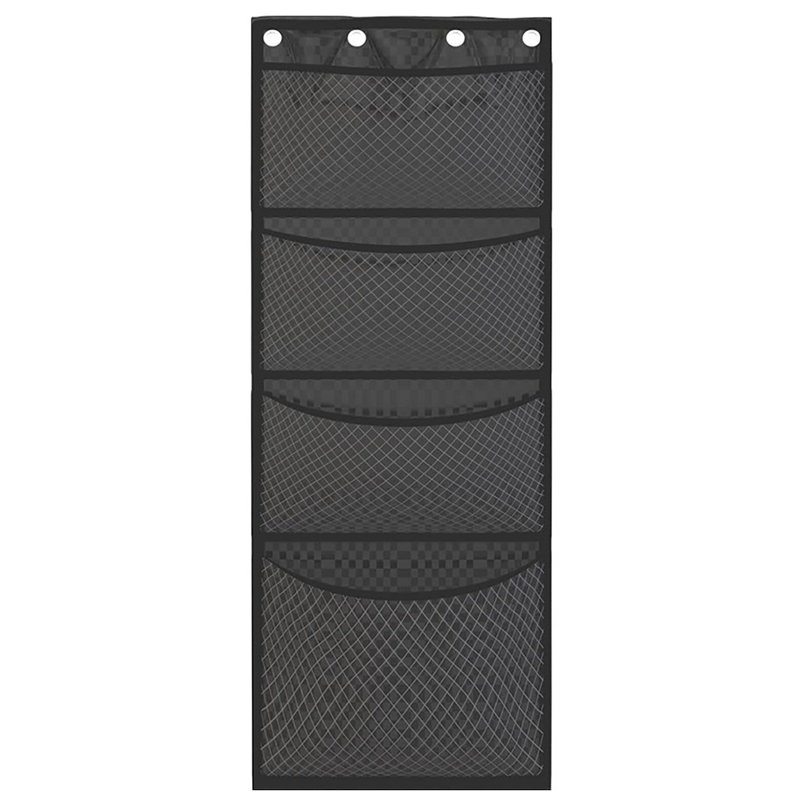 Организатор игрушек в дверь 4 слоя большой емкости подвесные карманы для хранения игрушек Back Black для детской комнаты черный